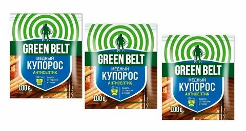 Средство антисептическое медный купорос, 100 гр. (комплект 3 шт.)