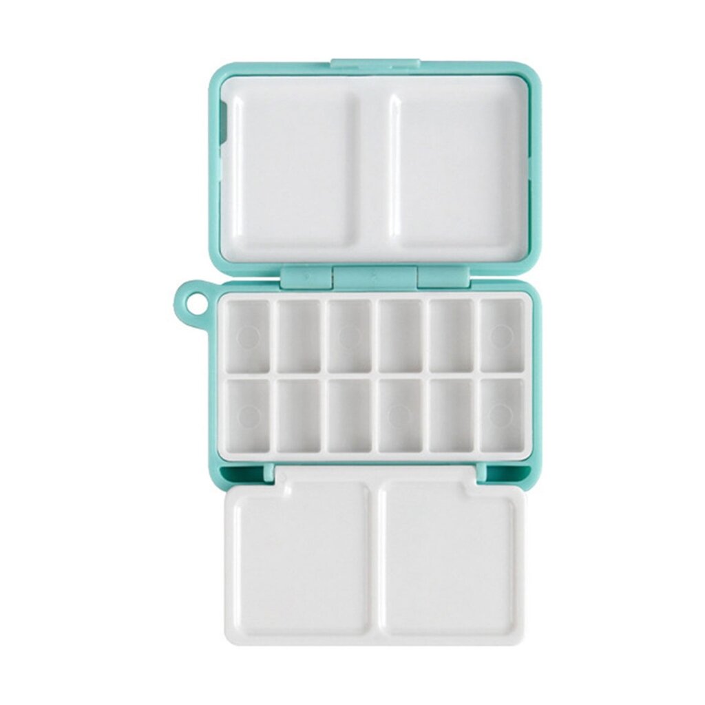 Палитра Акварельных Красок 12 Луночная Складная Коробка Для Палитры Лоток Для Смешивания Красок Для Акварели Масла Акрила Гуаши Красок