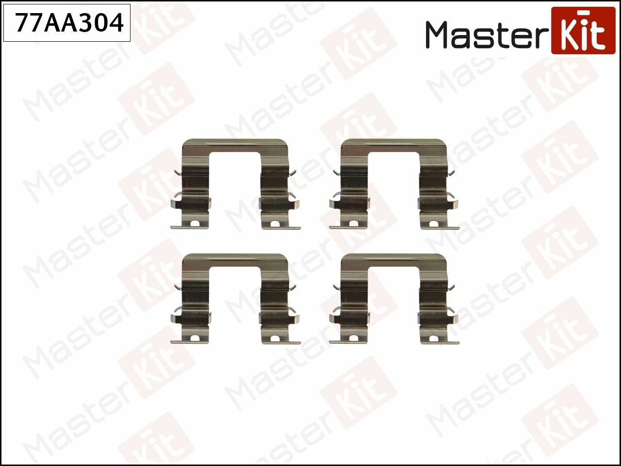 Комплект установочный тормозных колодок Kia Picanto, TA 11-Mitsubishi Colt VIZ3A 02-12 MasterKit 77AA304