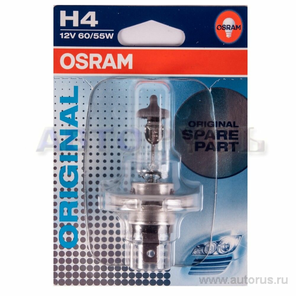 Лампа 12V H4 60/55W P43t OSRAM 1 шт. блистер 64193-01B