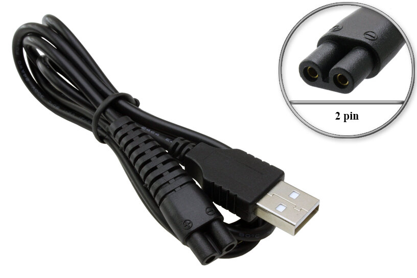 Кабель USB - 5V (UC BRB2) для зарядки от устройства с USB выходом триммера, машинки для стрижки и др.