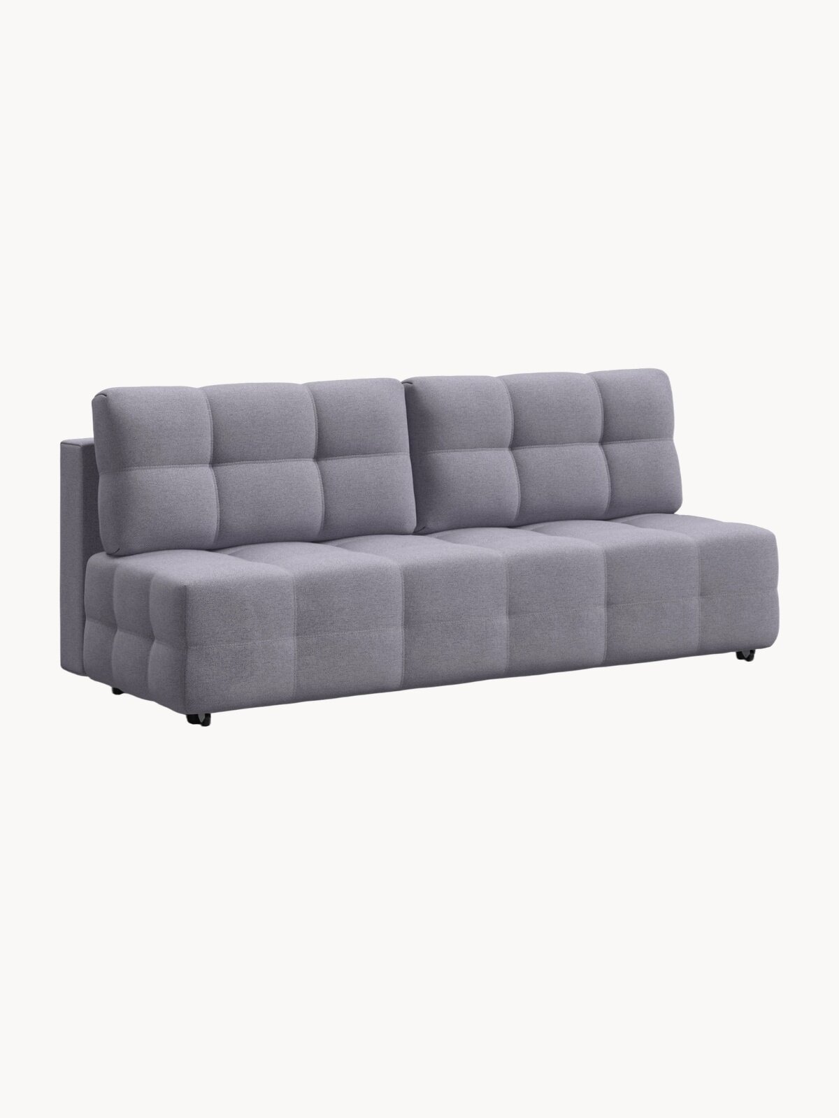 Диван-кровать Уют Мини с ящиком для хранения, еврокнижка, рогожка Malmo платина, 190х90х95 см