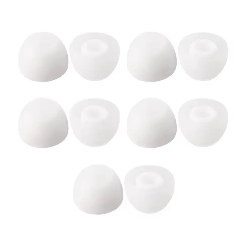 KBEAR 07 Силиконовые амбушюры для наушников, набор из 5 пар (10 штук), S, M, L 5Pairs White-M