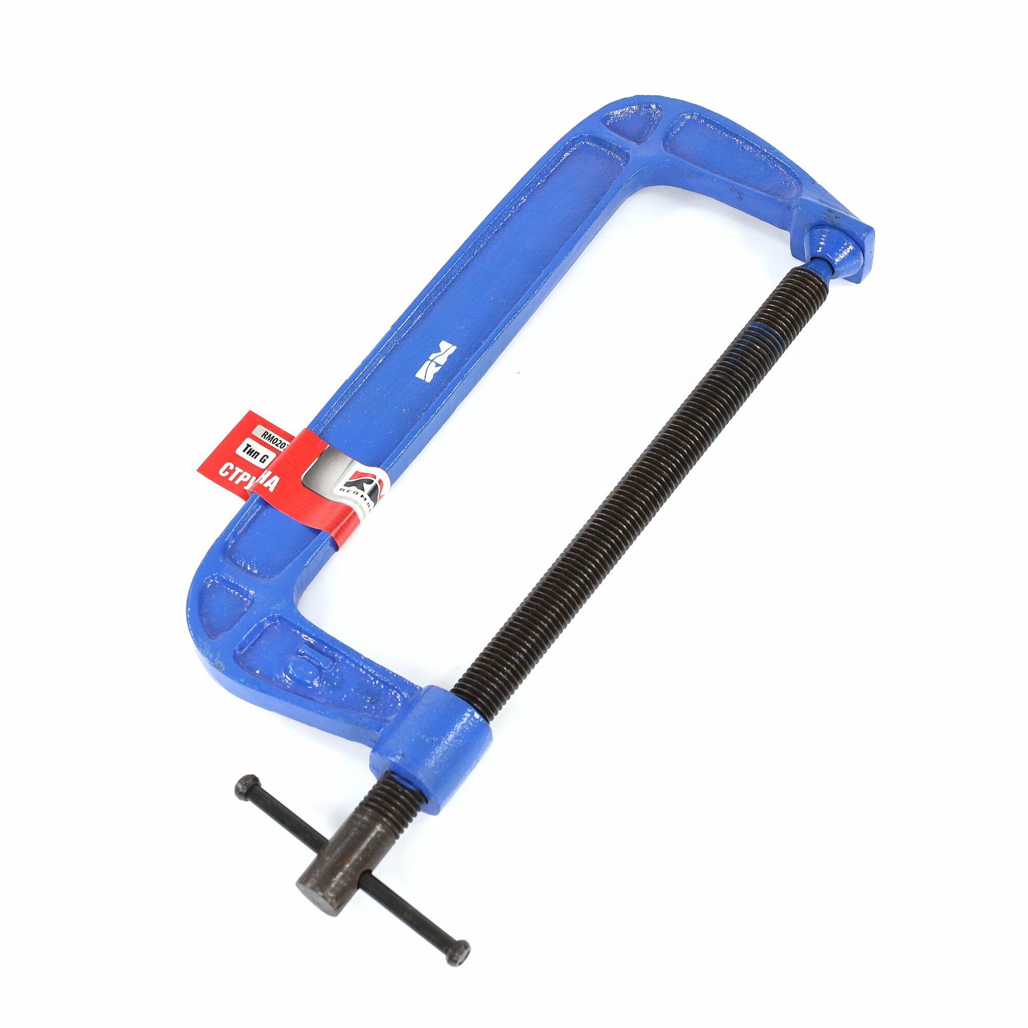 Струбцина G-образная RedMark RM020796, сталь, ширина зажима 250мм