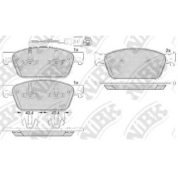 NIBK pn33001w (7E0698151 / 7E0698151B) колодки тормозные дисковые передн. VW Transporter (Транспортер) 2012