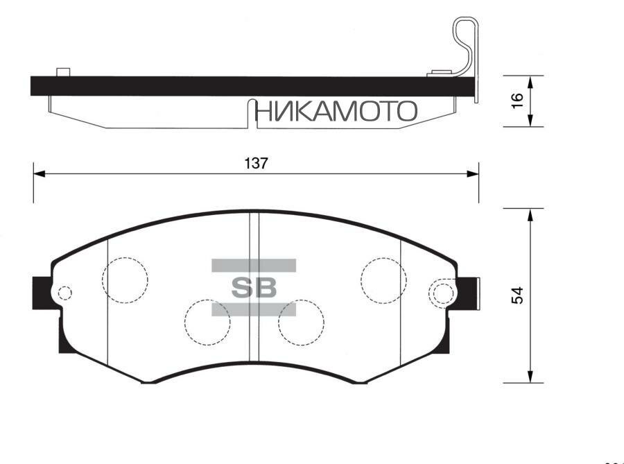 SANGSIN BRAKE SP1065 Колодки тормозные дисковые, передние HY Elantra/Lantra 90-/Coupe;