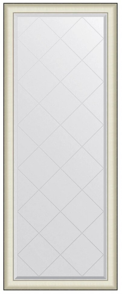Зеркало напольное 79x200 см белая кожа с хромом Evoform Exclusive-G floor BY 6393