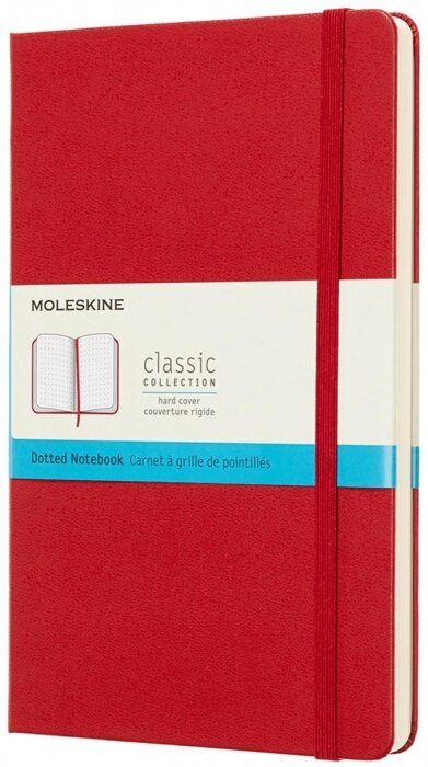 Moleskine QP066F2 Блокнот moleskine classic, large 130х210 мм, 240 стр, пунктир, твердая обложка, красный