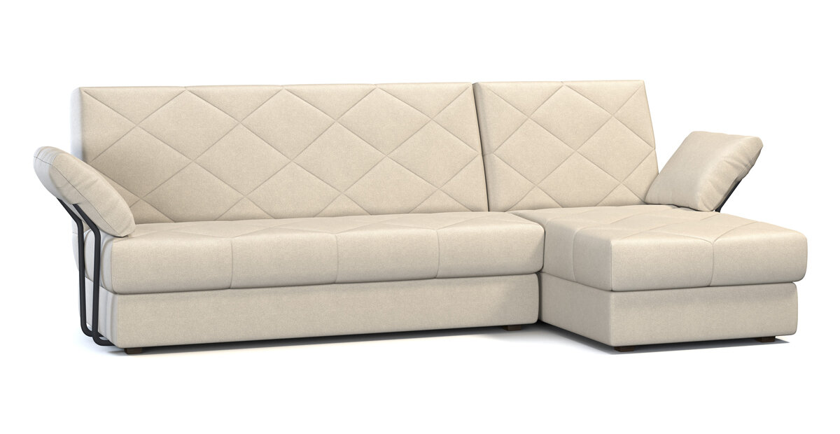 Угловой диван Цвет Диванов Баден NEXT с подлокотниками 333 угловой Светло-бежевый