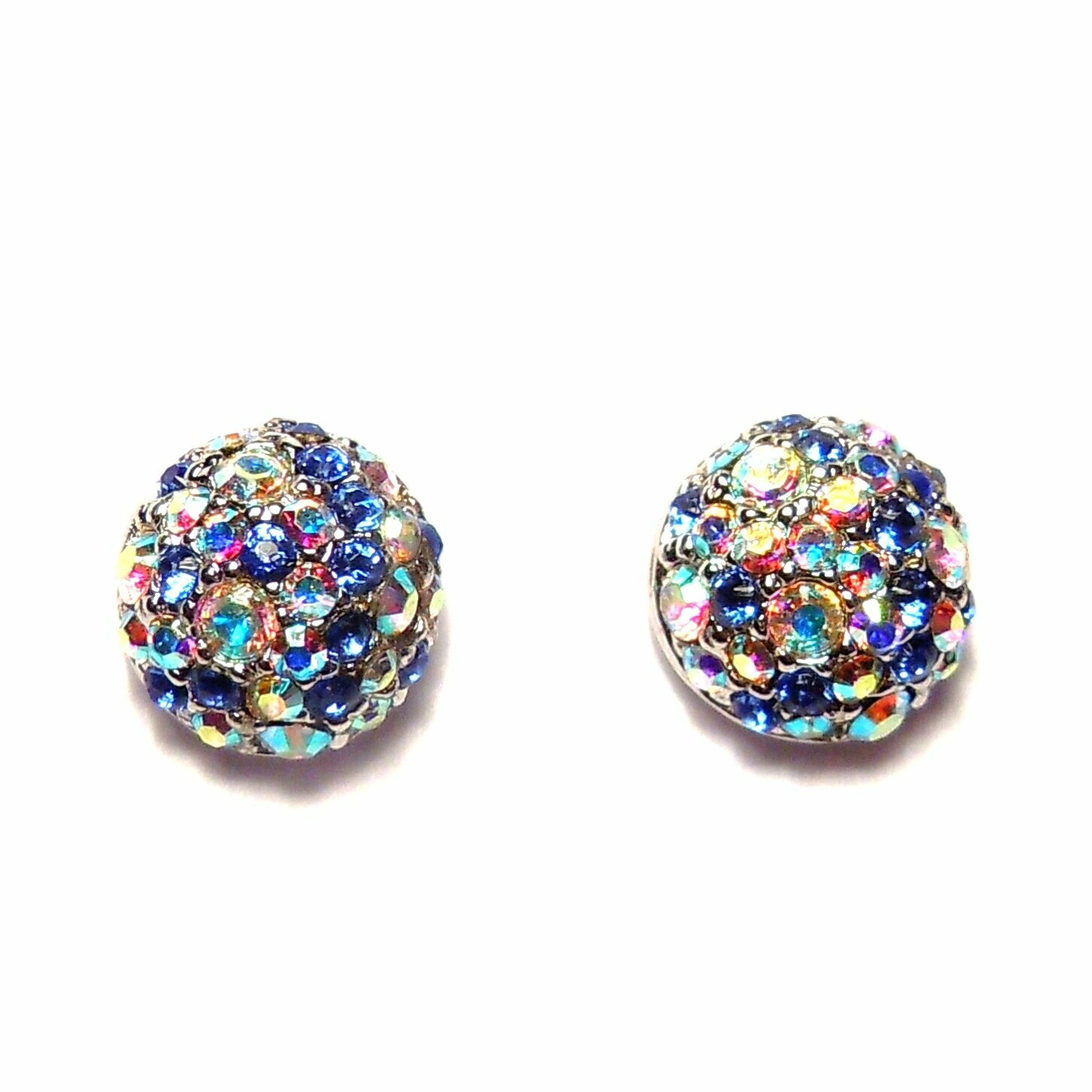 Серьги двусторонние, пусеты, Swarovski Zirconia