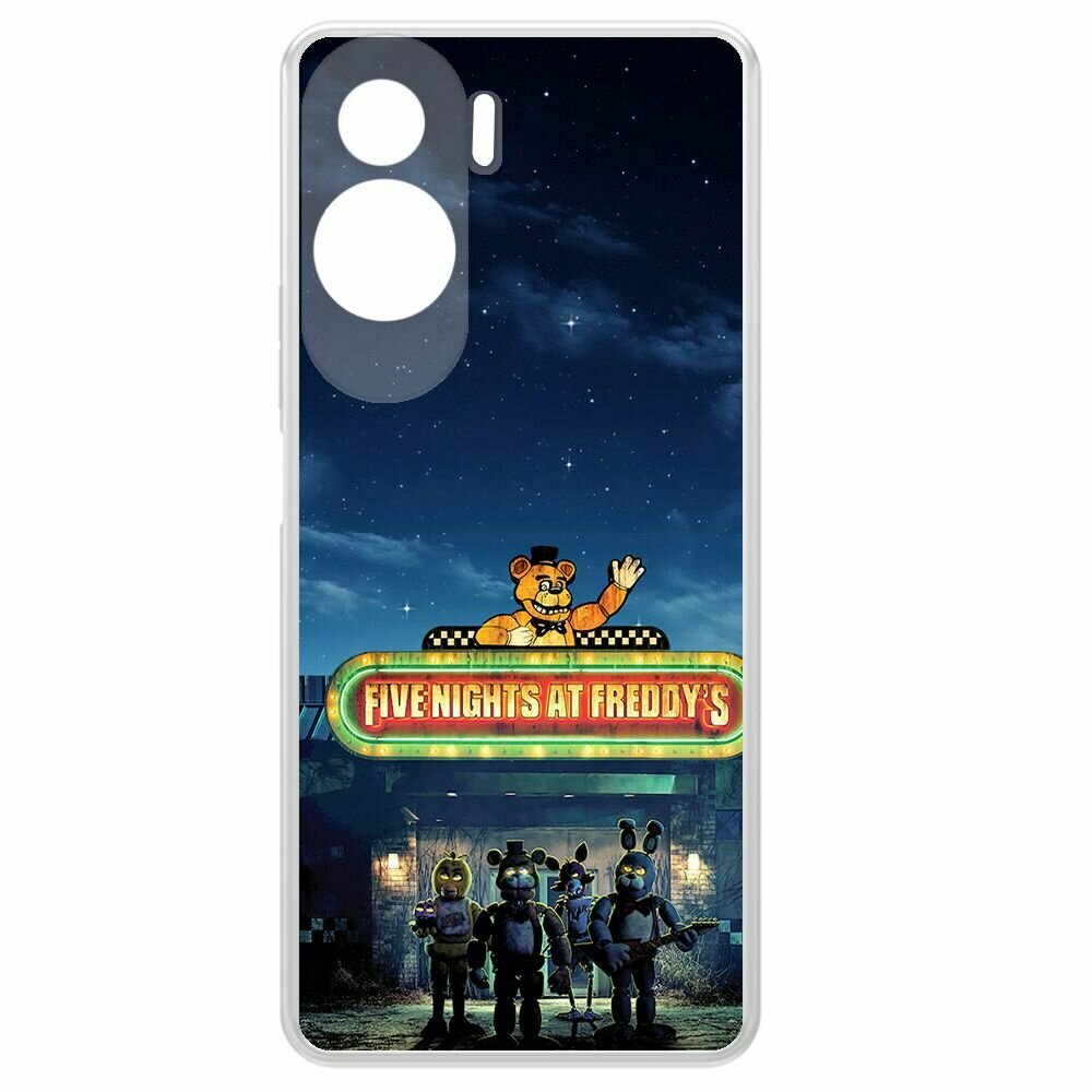 Чехол-накладка Krutoff Clear Case фнаф - Банда вместе для Honor X50i