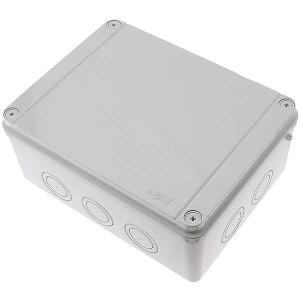 Коробка Тусо 67068 распаечная пластиковая без сальников 300х220х120мм IP65 серая (Рувинил)