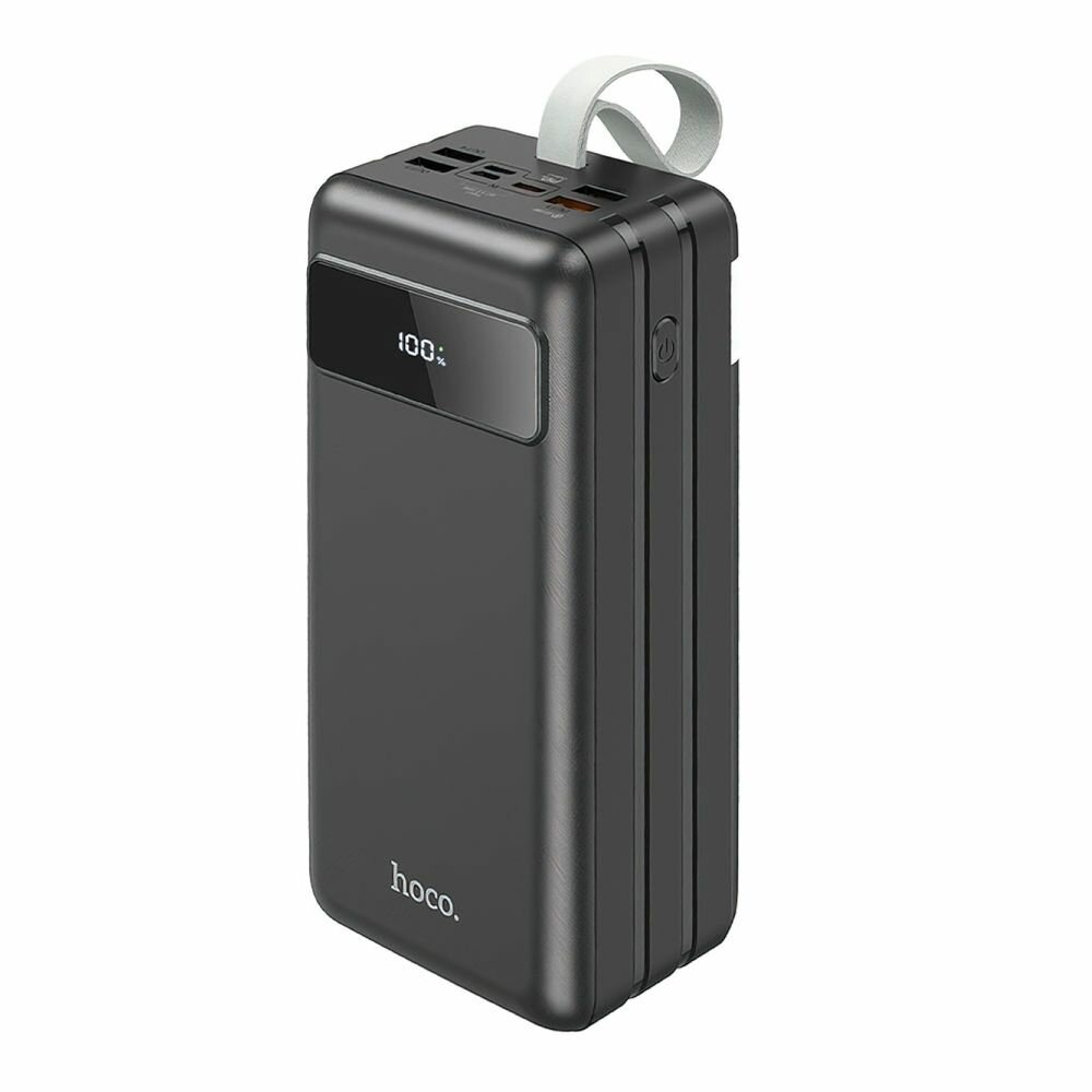 Внешний АКБ HOCO J86B Powermaster 60000 mAh, 4xUSB, 1xUSB-C, 3А, QC 3.0, PD20W, LED дисплей, лампа,