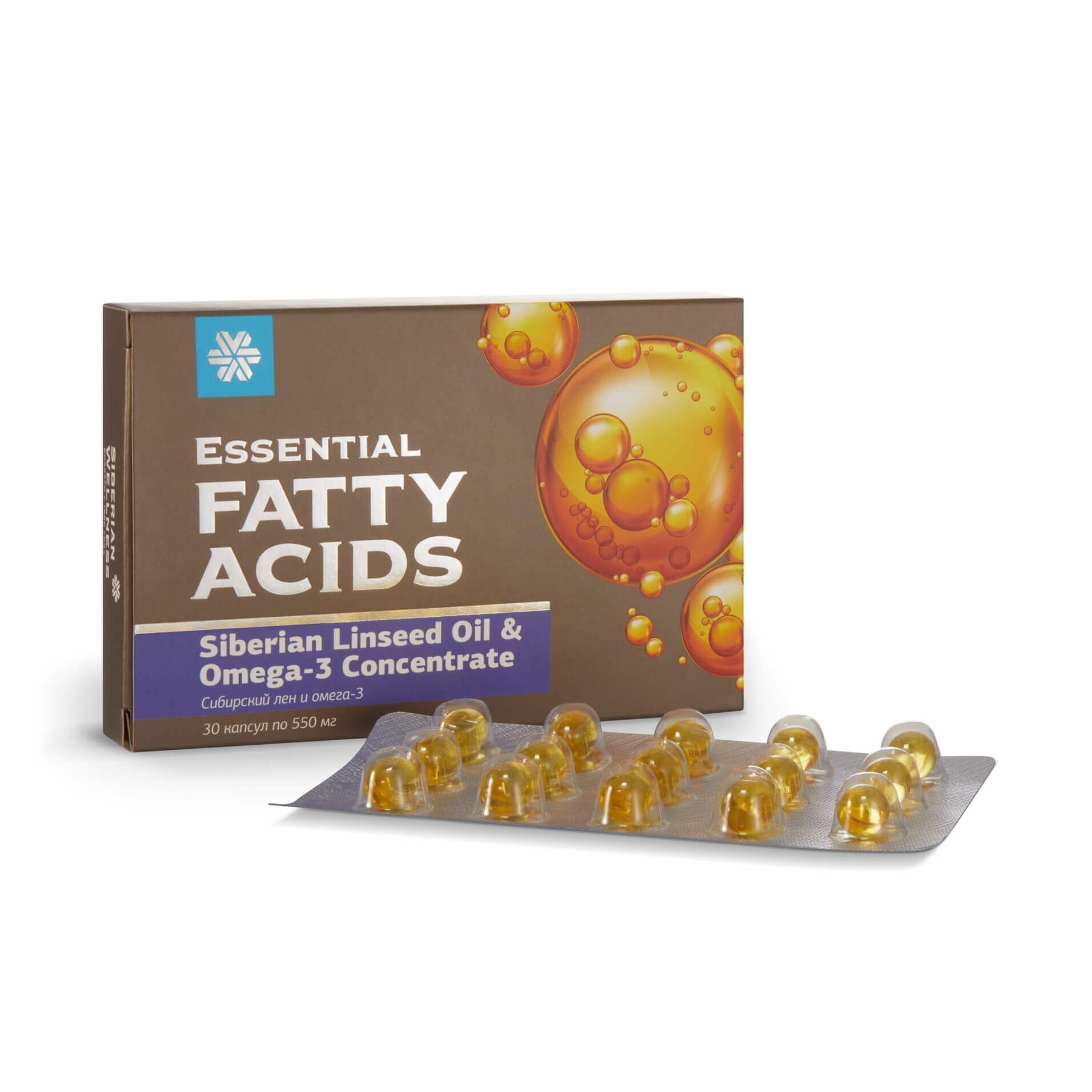 Сибирский лен и омега-3 Essential Fatty Acids, 30 капсул