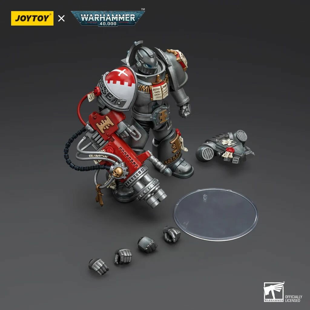 Подвижная фигурка JOYTOY Warhammer 40000 Grey Knights Strike Squad Grey Knight with Psilencer
