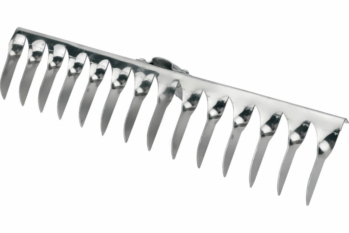 Gigant GFE-04 витые грабли без черенка из нержавейки 14 зубьев для садовых работ