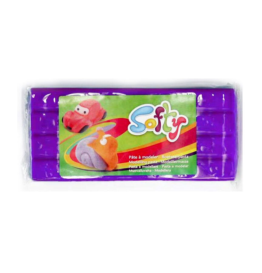 Пластилин SOFTY на восковой основе/ Фиолетовый 0,5 кг
