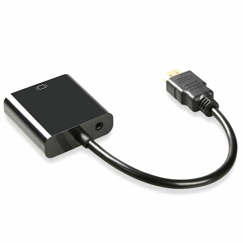 Видеоадаптер HDMI (M) -> VGA+аудио, черный — фото 1