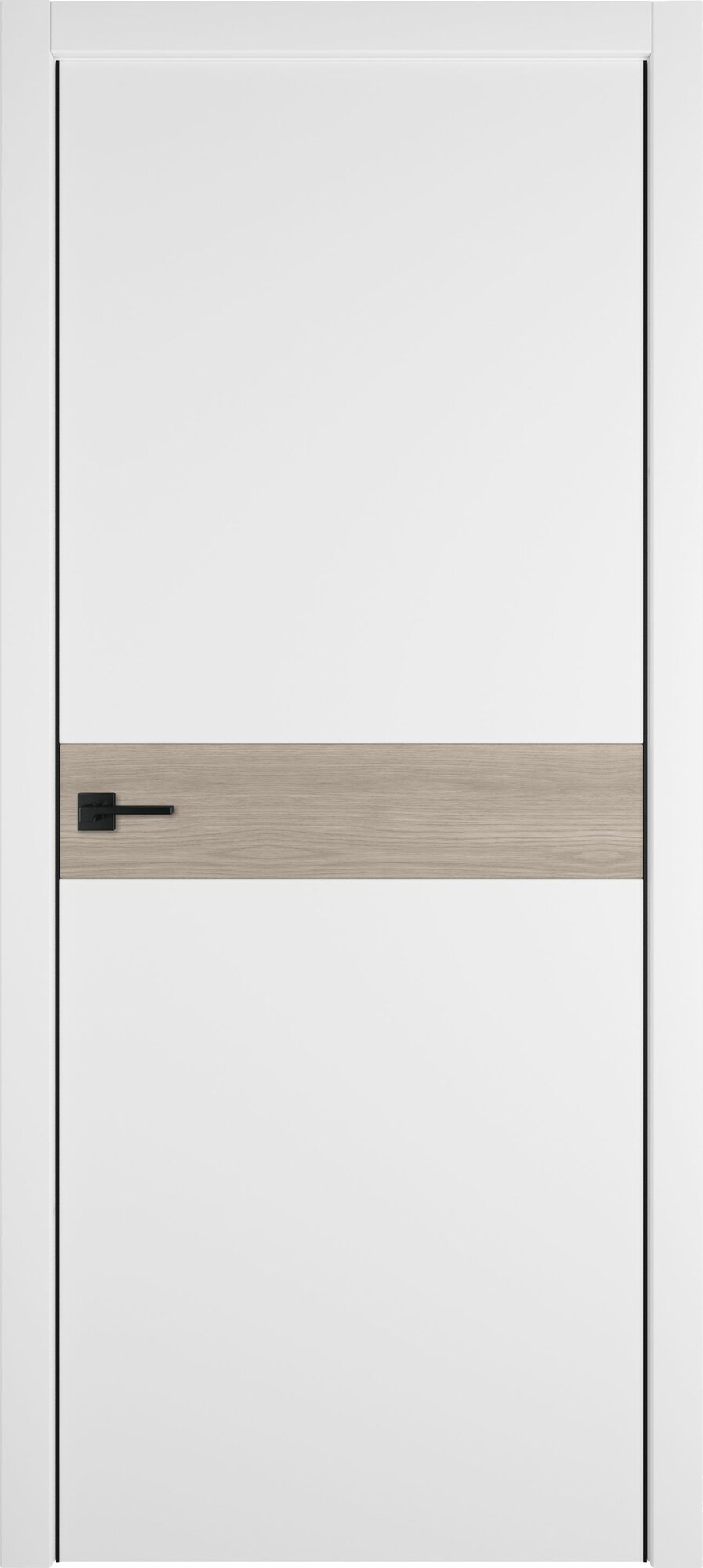 Дверь межкомнатная ДП Urban H 800*2000 Emalex ice/Red oak гориз. BE (запил 1)