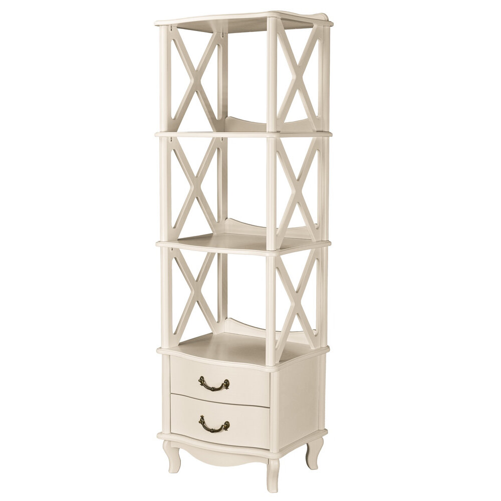 Этажерка Мебелик Джульетта 3 уровня молочный дуб Размеры: Высота 1616мм Глубина 404мм Ширина 498мм