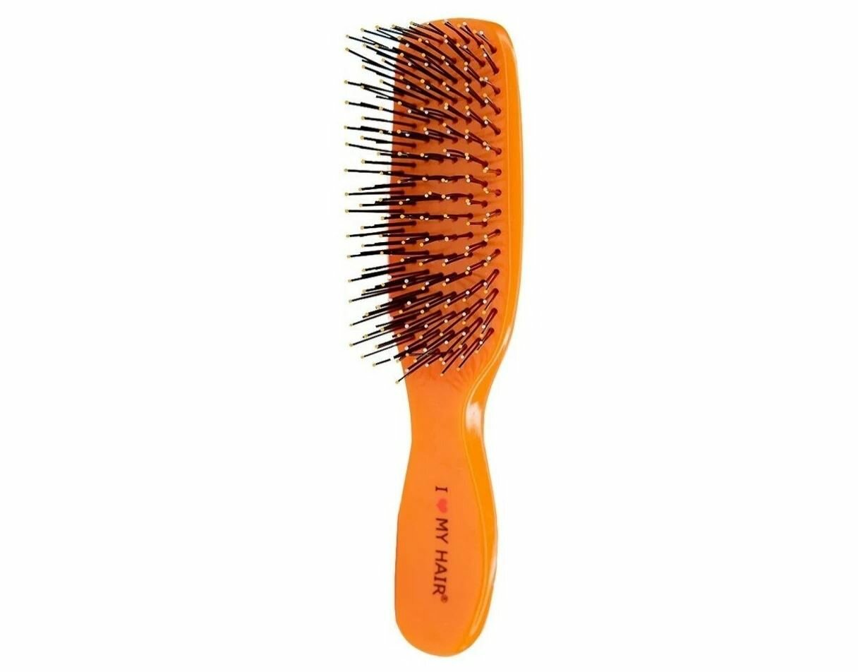 I LOVE MY HAIR, Spider Soft, Щетка парикмахерская, оранжевая матовая, размер S