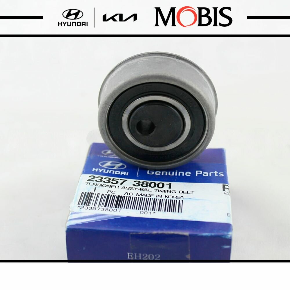 Ролик ремня ГРМ для Hyundai H1 2002-2007, Santa Fe 2000-2005, Sonata 1993-2006; KIA Joice 1999-2003, Optima 2000-2005, Sorento (BL) 2002-2006 / арт. 2335738001 / бренд MOBIS
