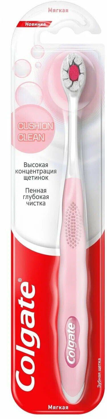 COLGATE зубная щетка cushion cleanмягкая