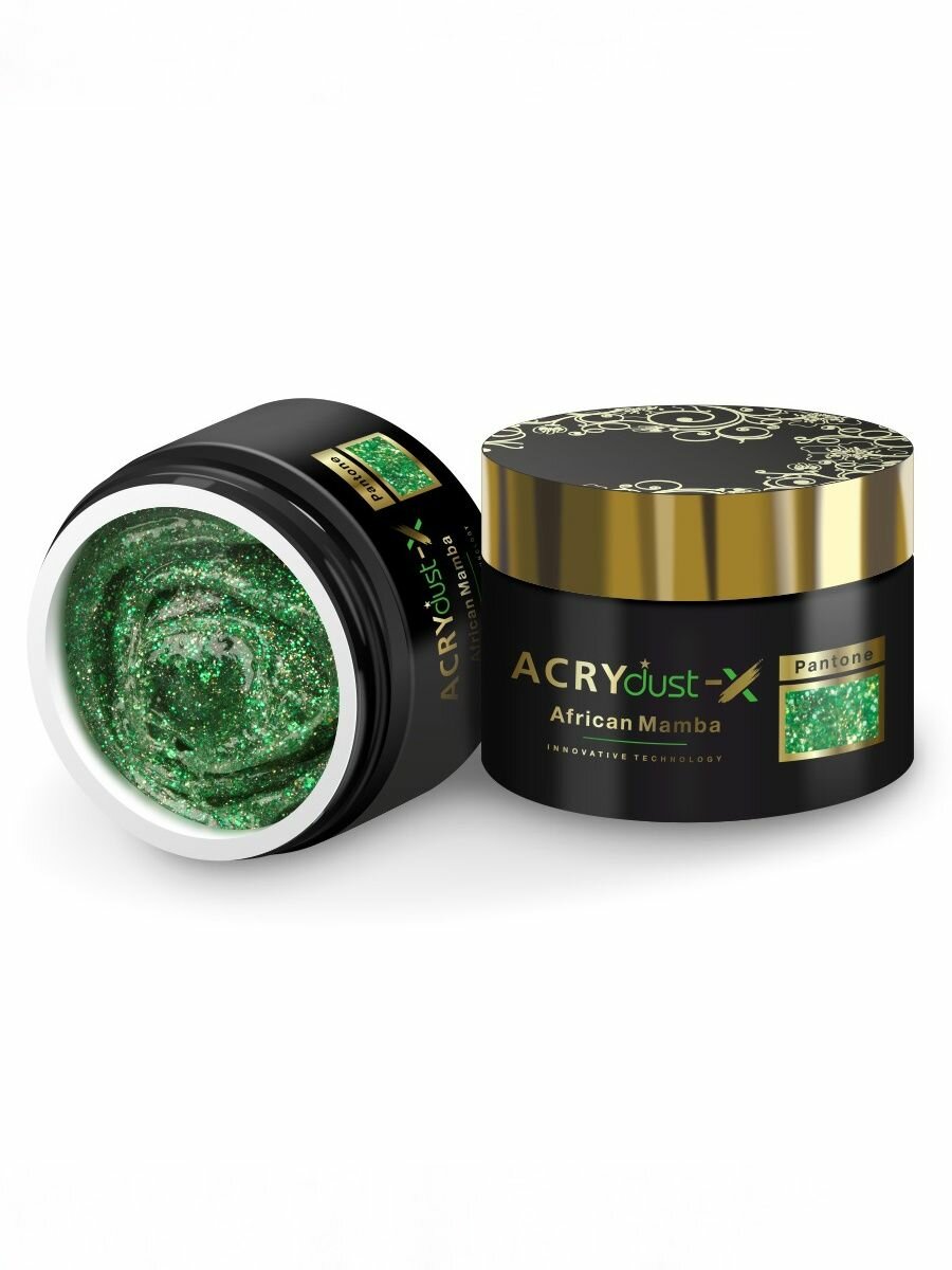 Акригель для ногтей с блёстками Nail Club ACRYDUST-X African Mamba 30 мл