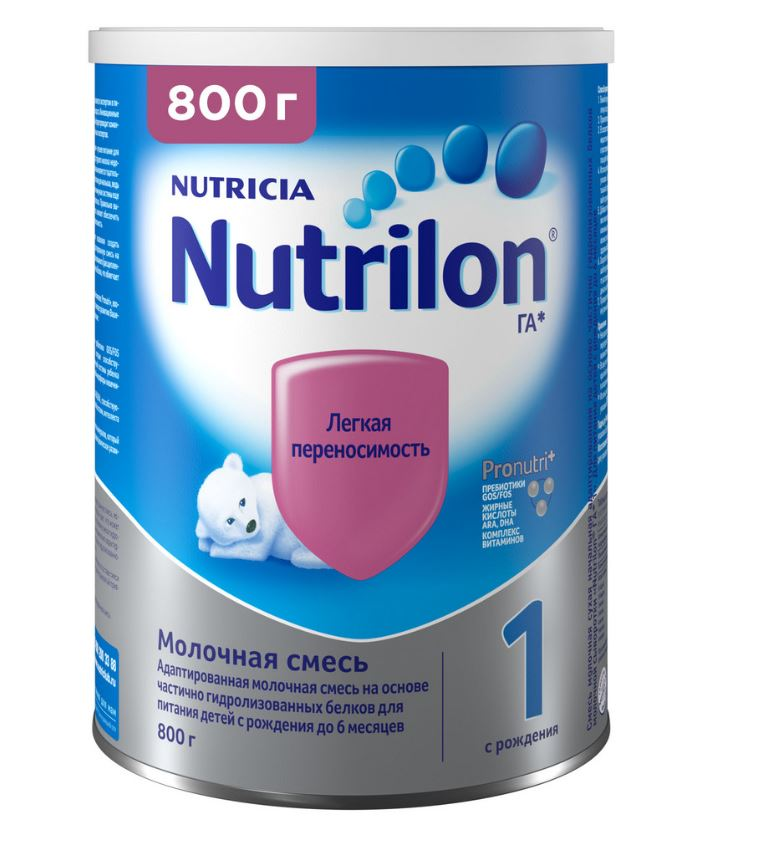 Смесь молочная NUTRILON ГА 1, с рождения, 800г