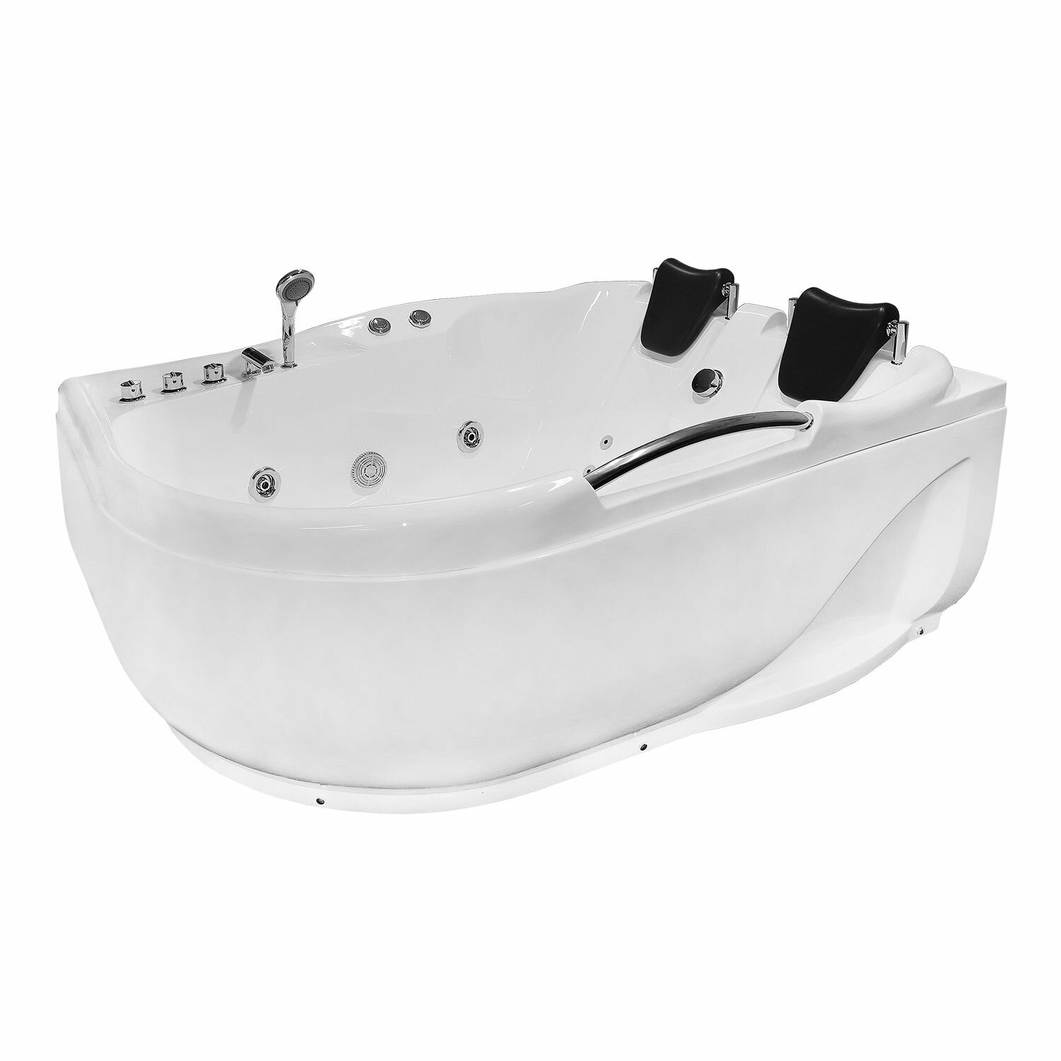 Ванна акриловая Loranto 170х120 с гидромассажем, правосторонняя, для двух персон (CS-806RN)