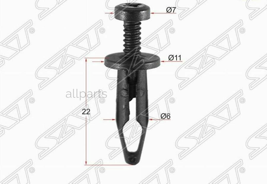 SAT ST-M11022 Клипса жабо GM (Продажа по 10шт)