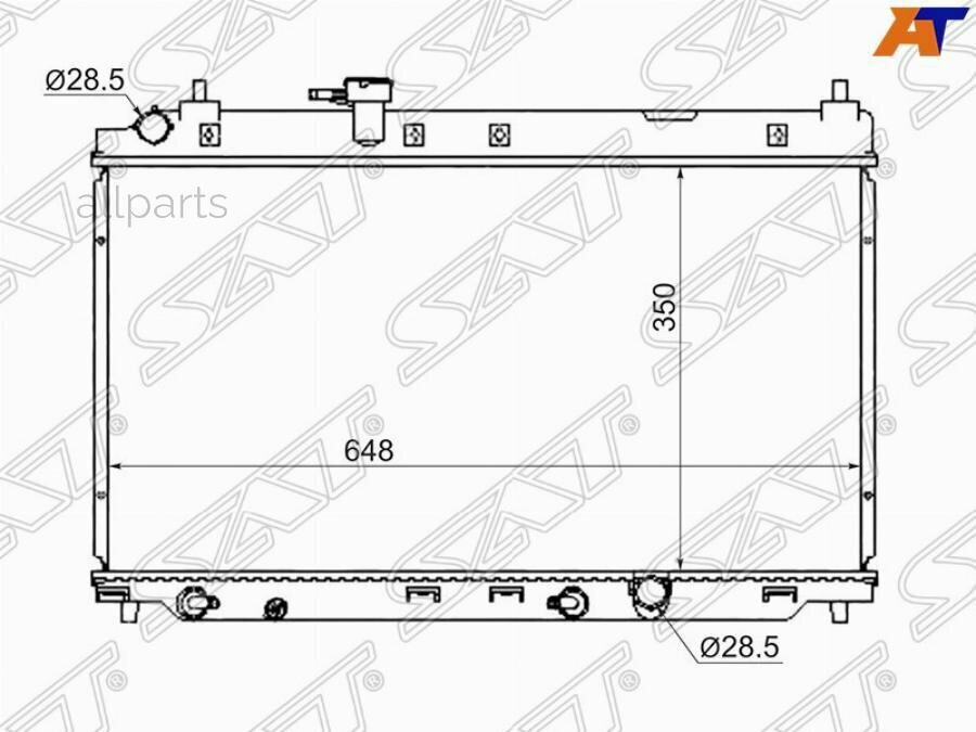 SAT HD00014 Радиатор Honda City 02-08 / Fit Aria 02-09