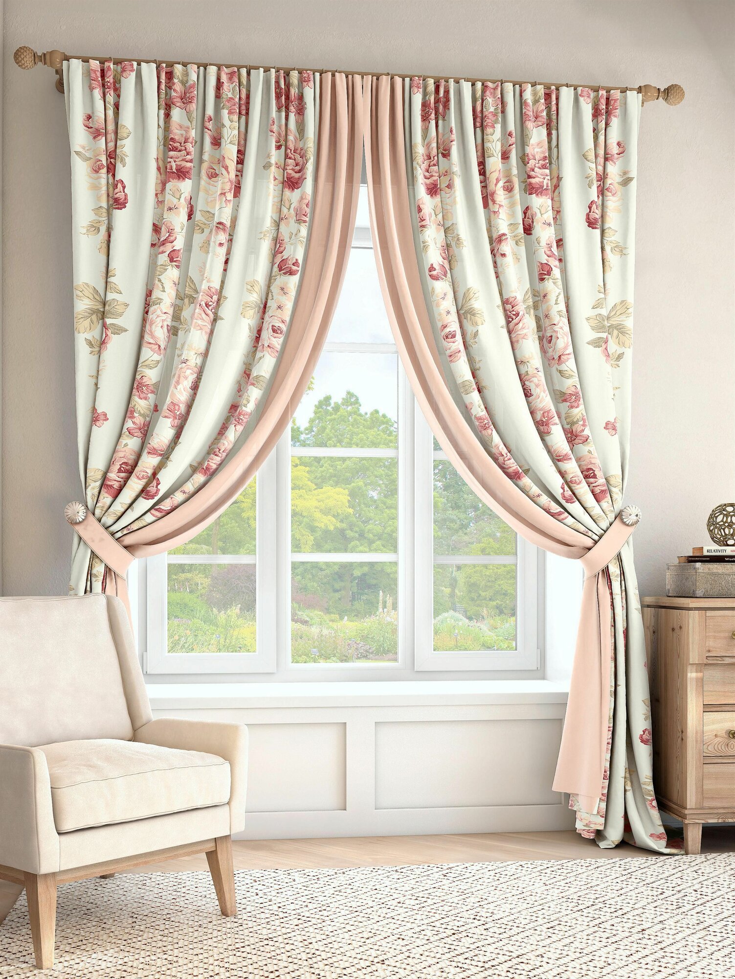 Комплект штор Comfy Way 220х280 см / шторы в комнату 2 шт / Пальта