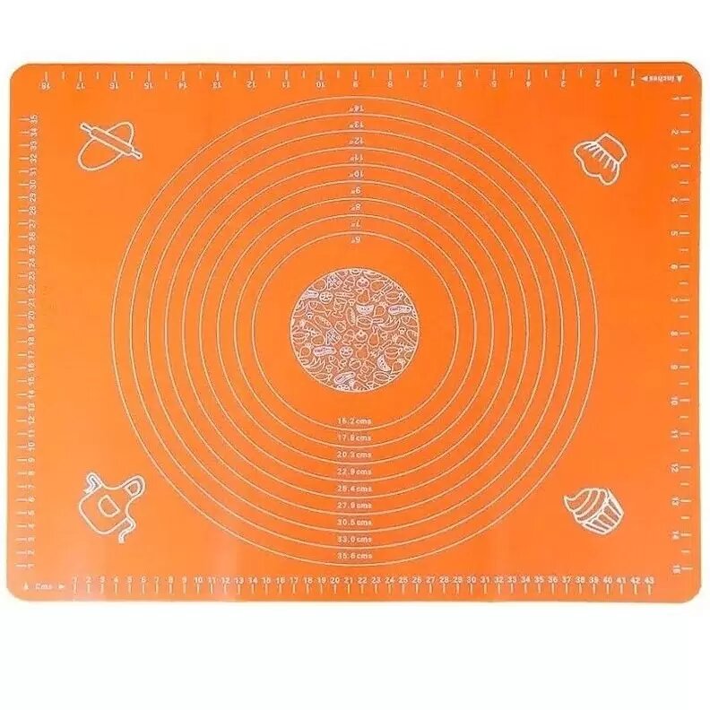 Силиконовый коврик Bodom для раскатки теста, 60х45см, оранжевый