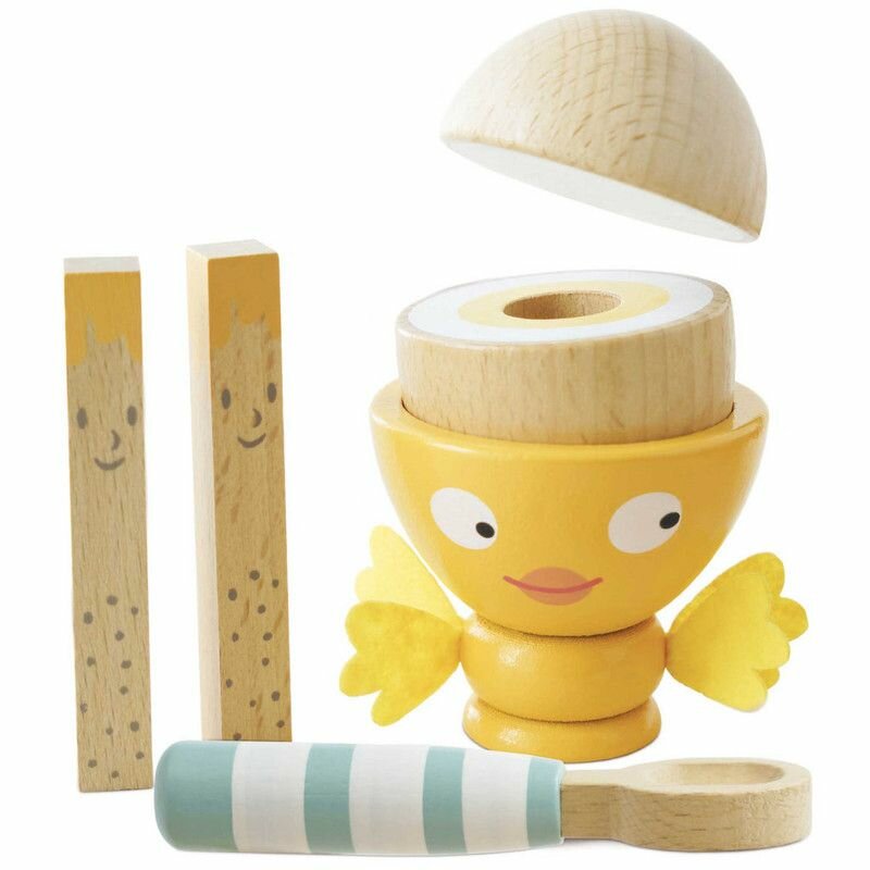 Набор игрушечной подставки для яйца Le Toy Van Wooden Egg Cup and Soldiers