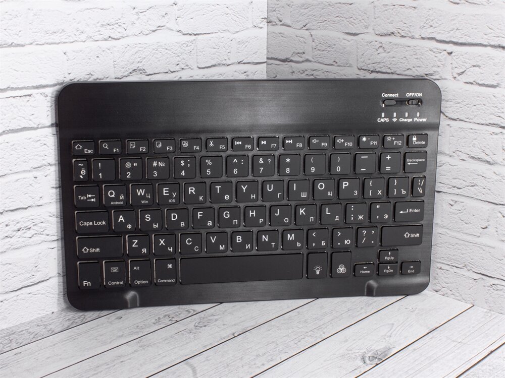 Клавиатура MyPads Tasti Keyboard для Lenovo Tab M10 TB-X605F/M съёмная беспроводная Bluetooth-клавиатура черная, русская раскладка