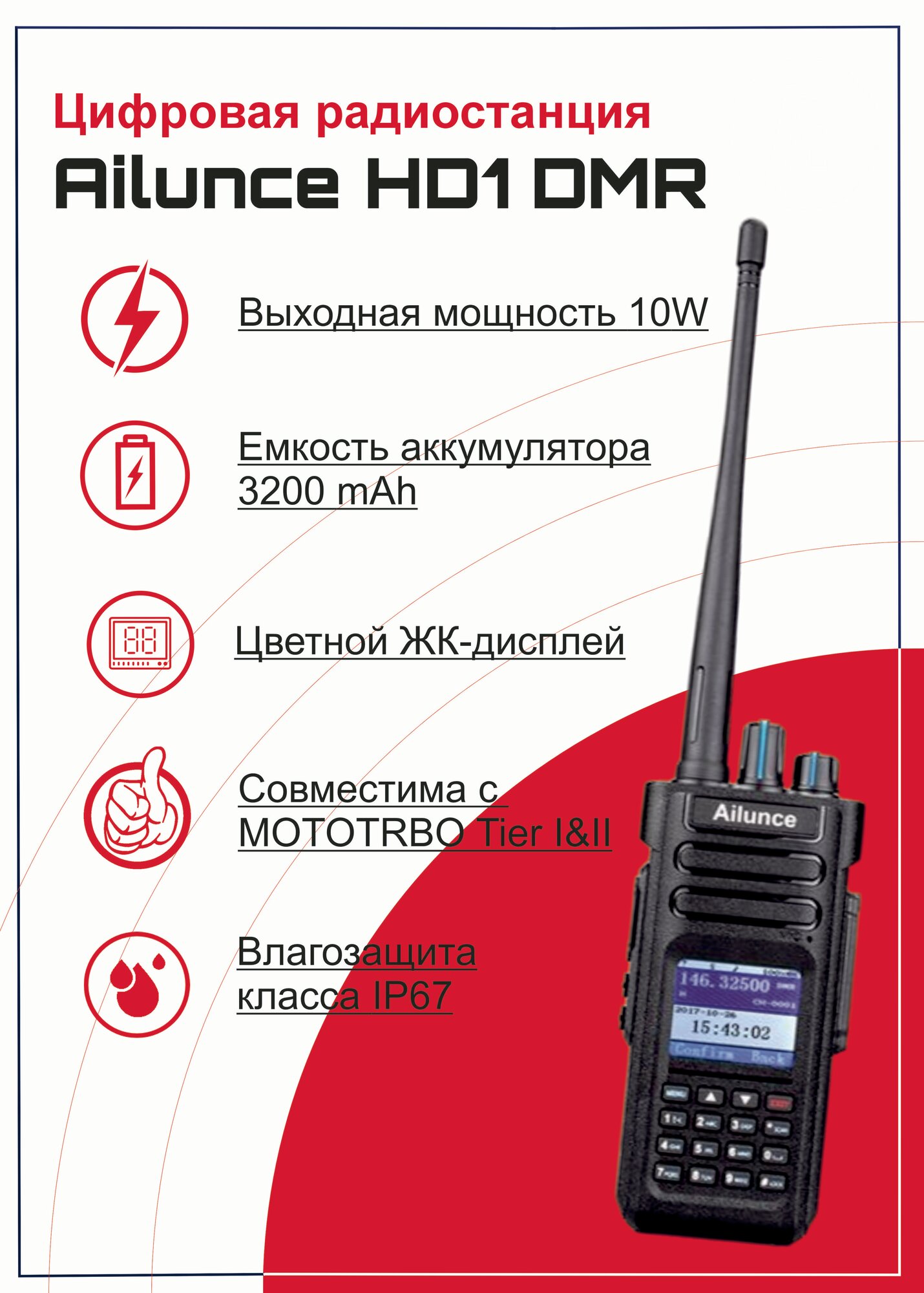 Рация Ailunce HD1 DMR цифровая