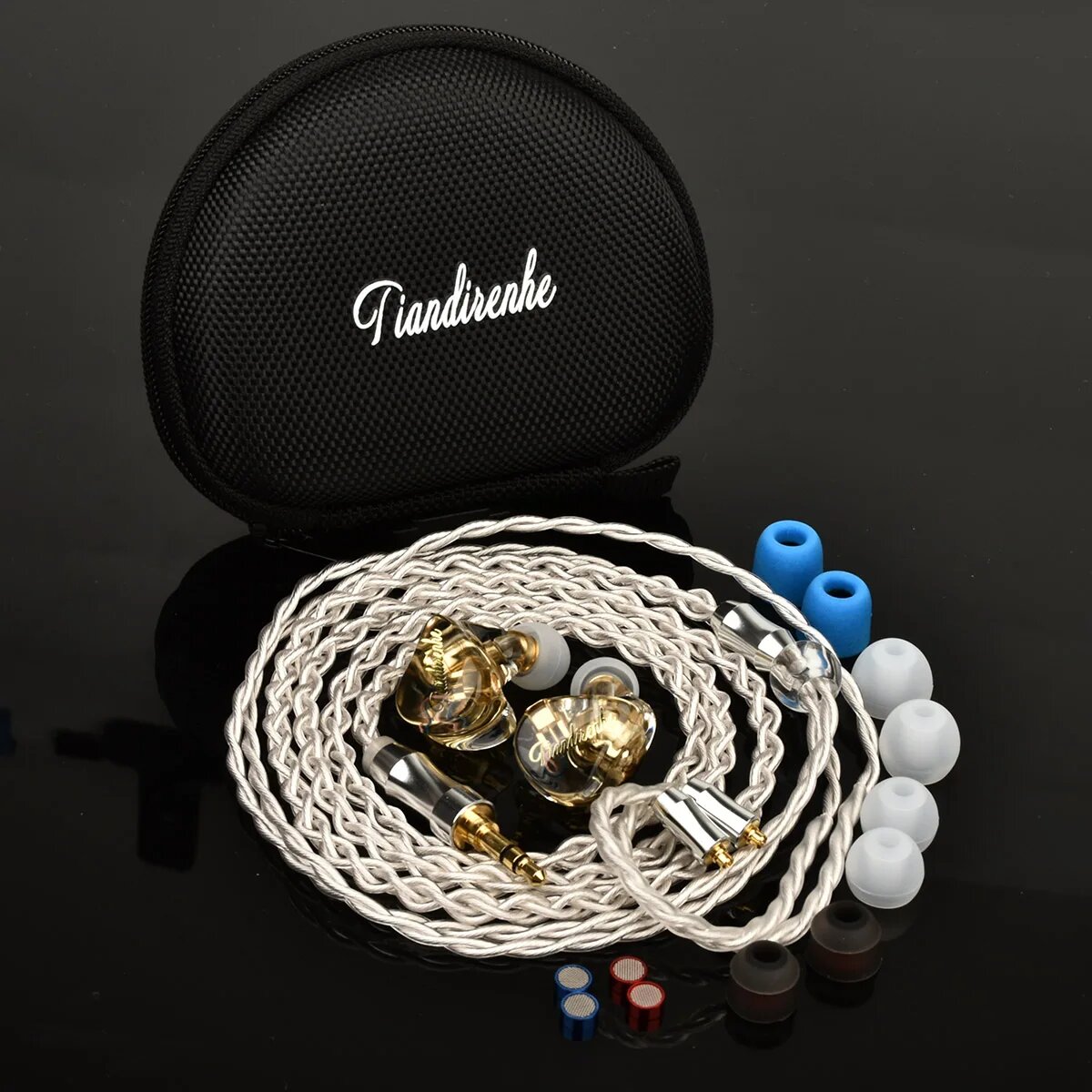 TD02 HIFI наушники с заушиной Transparent Silver