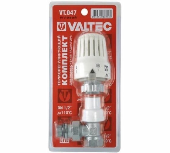 Угловой клапан с термостатической головкой для радиатора 1/2 Valtec VT.047. N.04