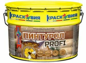 Защитно-Декоративное Покрытие Красковия Пинтурол Profi 0.7кг Полуглянцевый, Атмосферостойкий с Натуральным Маслом и Воском.