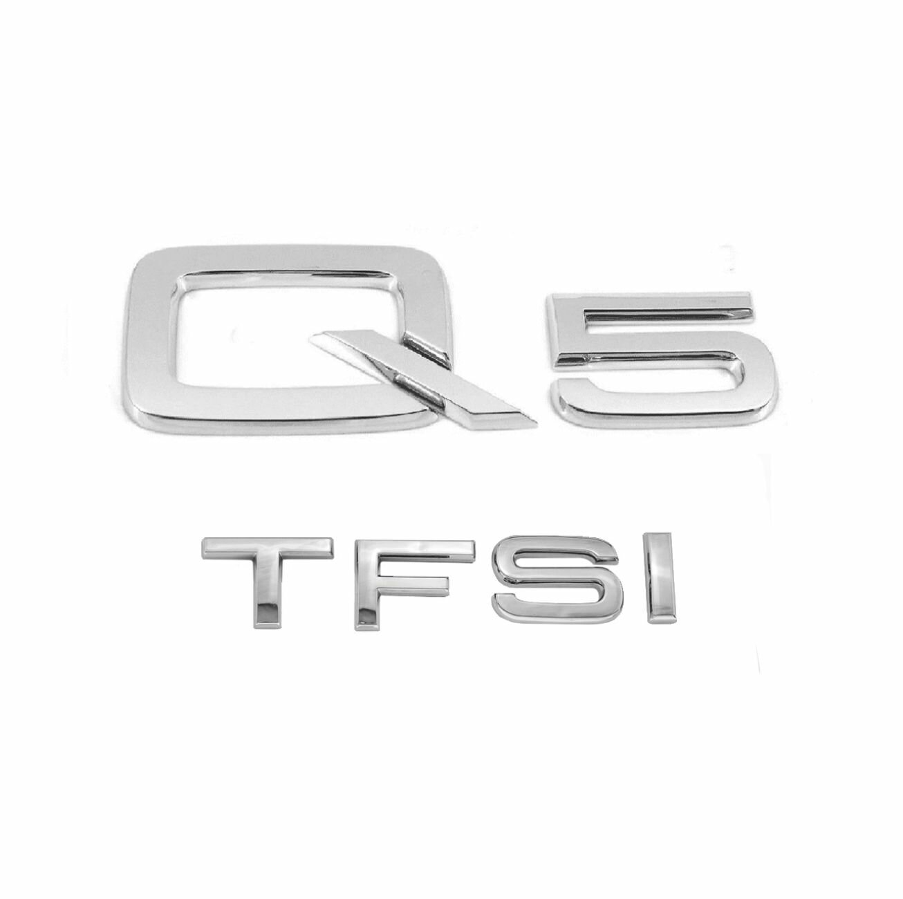 Комплект: шильдик на багажник для Audi Q5 + TFSI хром