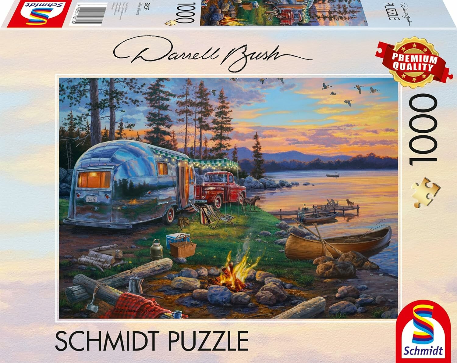 Пазл для взрослых Schmidt 1000 деталей: Буш. Рай у костра