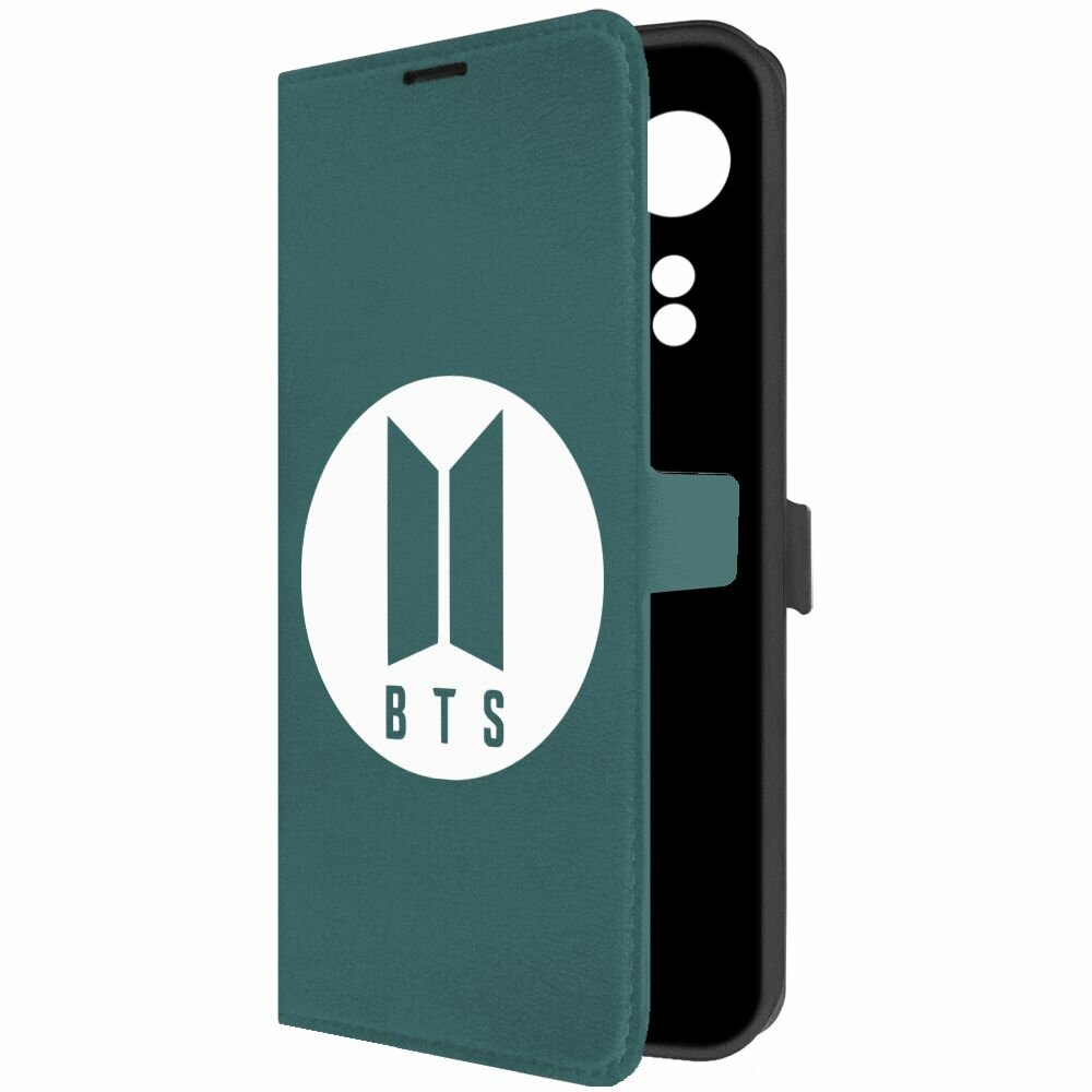 Чехол-книжка Krutoff Eco Book для Oppo A78 4G BTS (БТС) (зелёный опал)