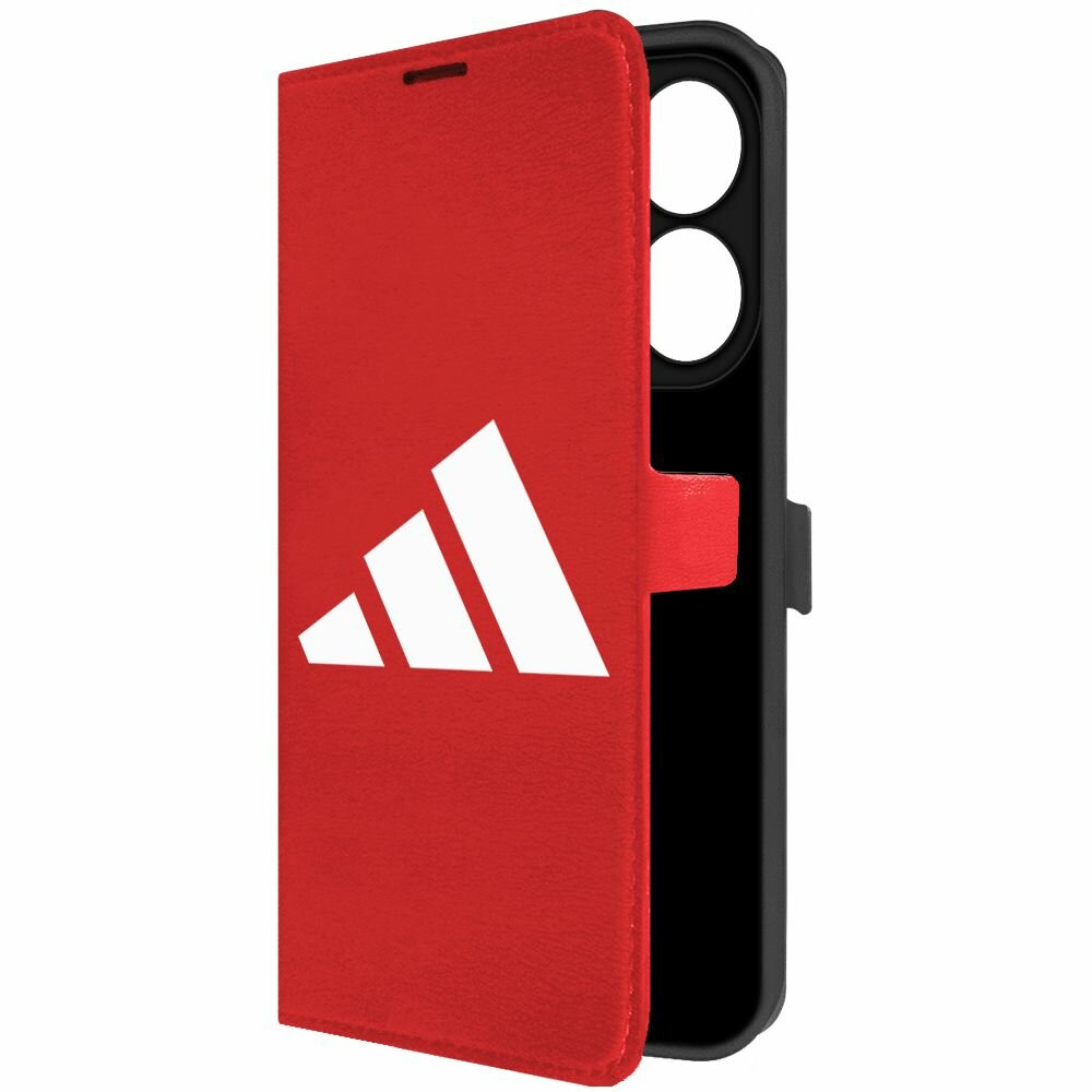 Чехол-книжка Krutoff Eco Book для TECNO Spark 20 Adidas (Адидас) (красный)
