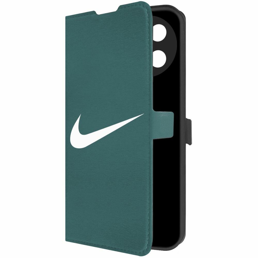 Чехол-книжка Krutoff Eco Book для Realme 11 4G Nike (Найк) (зелёный опал)