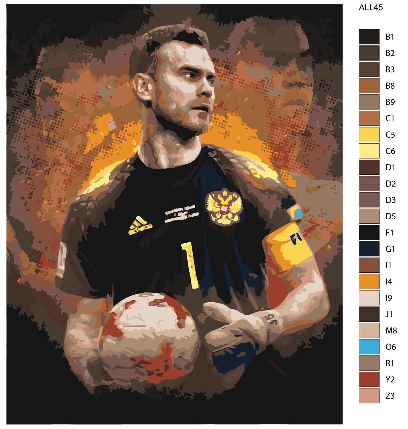 Картина по номерам "Игорь Акинфеев art" ALL45 40_50