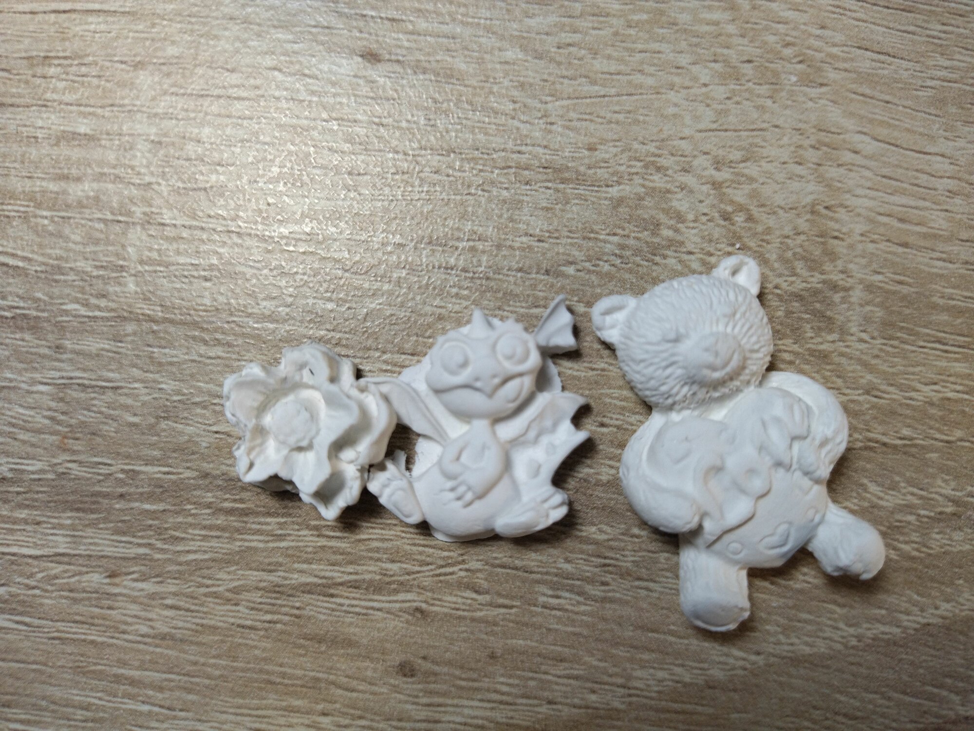 Набор миниатюр для ватной игрушки, глина, 3 шт.