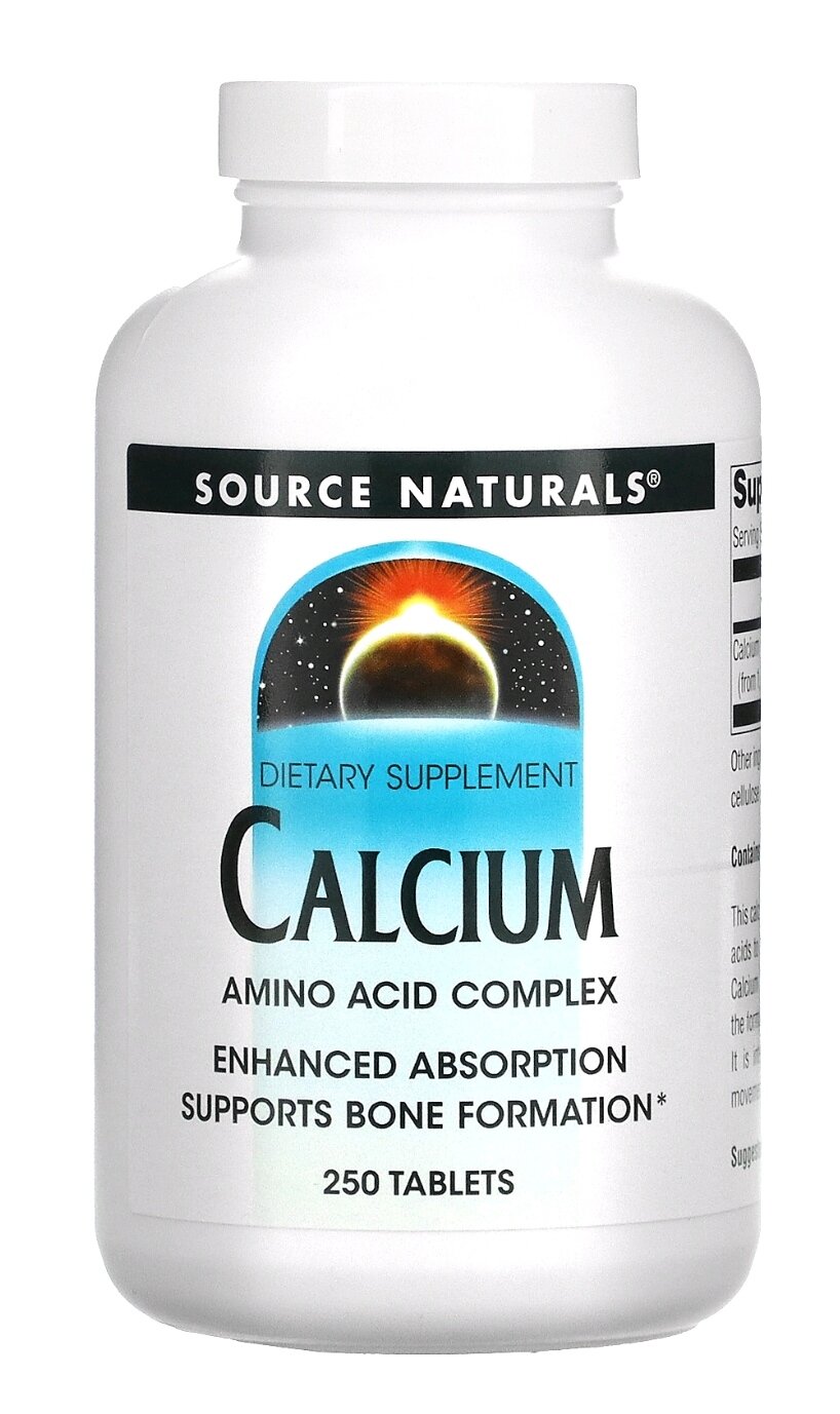 Кальций, 200 мг, 250 табл. Source Naturals