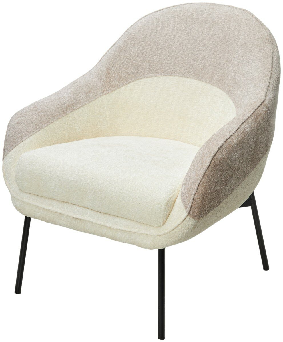 Кресло SION M CITY белый, черный, ткань, металл, мягкое сиденье, без подлокотников