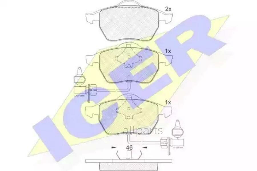 ICER 181362 Тормозные колодки
